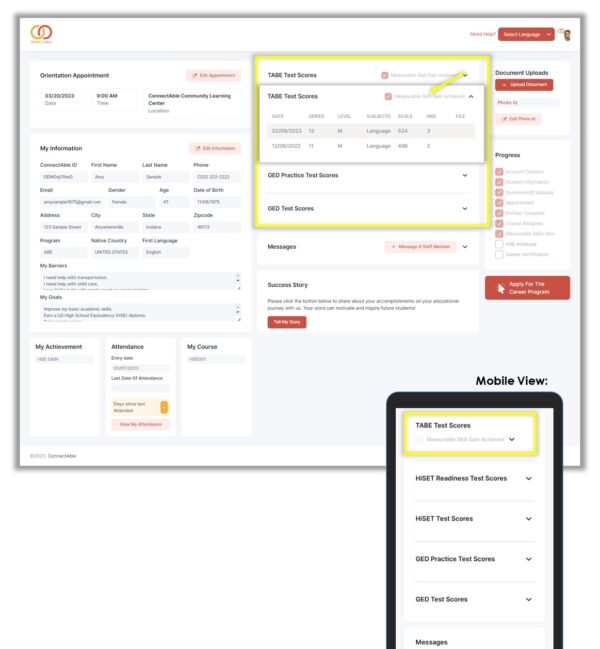 Getting to Know Your Student Dashboard | Adult Education Software Solutions
